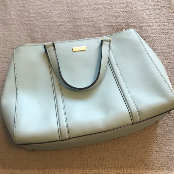 kate spade | Bags | Kate Spade Light Blue Handbag With Crossbody Strap ...